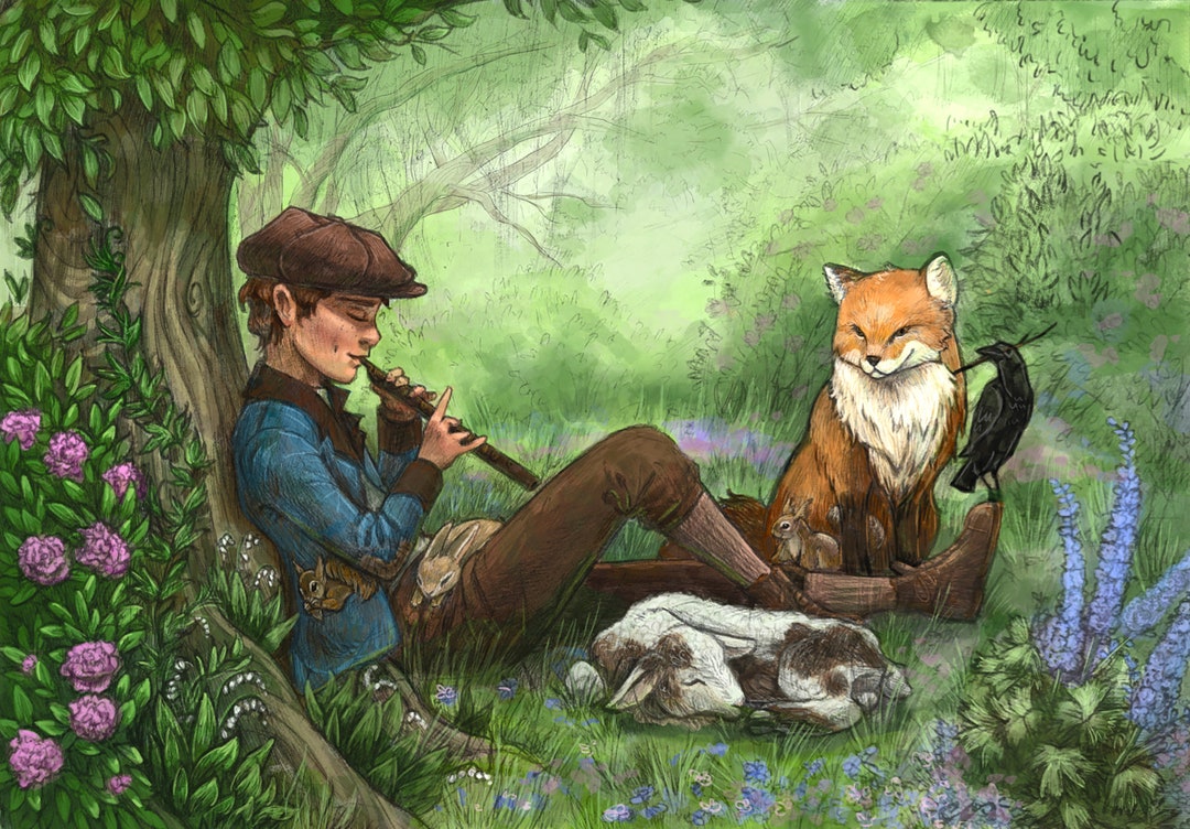 Dickon's Animals- Art Print, the Secret Garden, Animals, Nursery ...