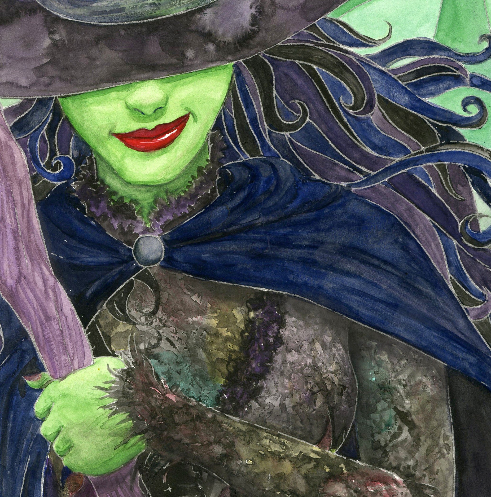 Elpheba Smiled Art Print, Wicked the Musical, Broadway, Music Lover ...