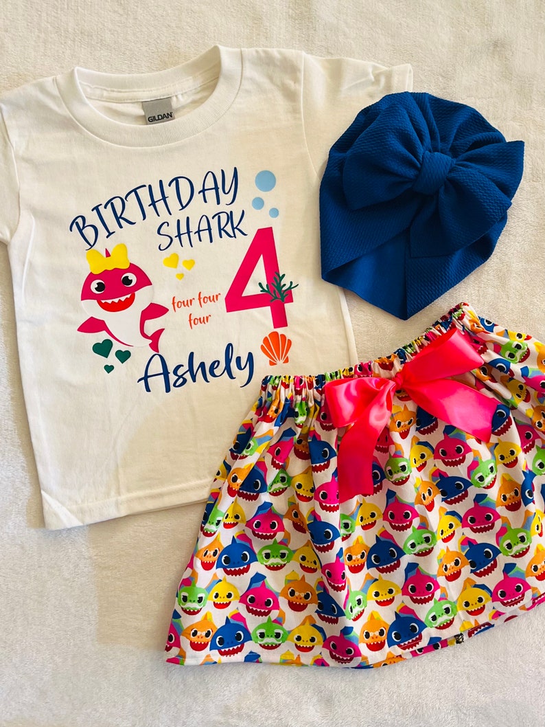 Baby Shark Birthday Outfit Baby Shark Tutu Baby Shark - Etsy