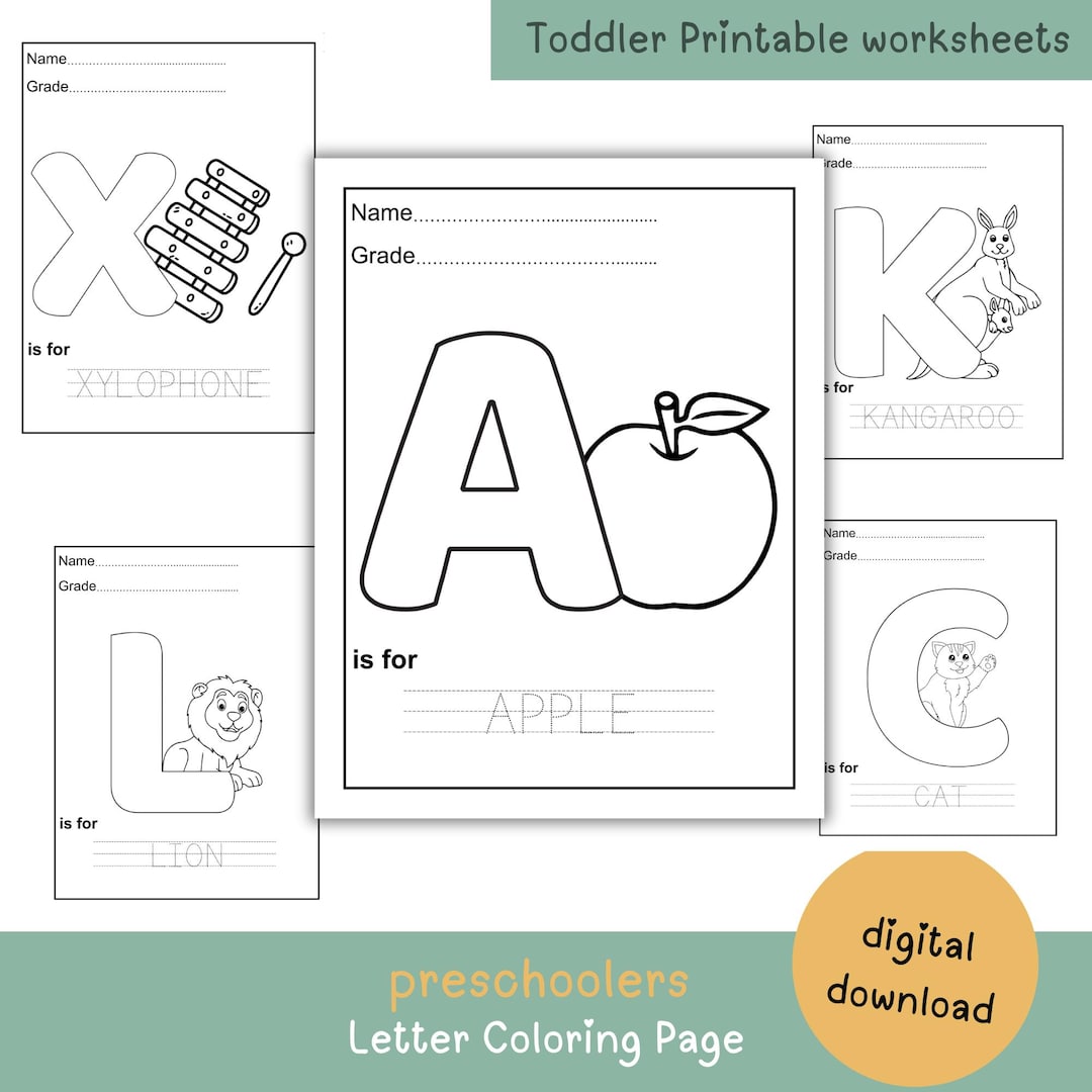 Preschool + Kindergarten Learning Bundle, Printable Activity Worksheets ...