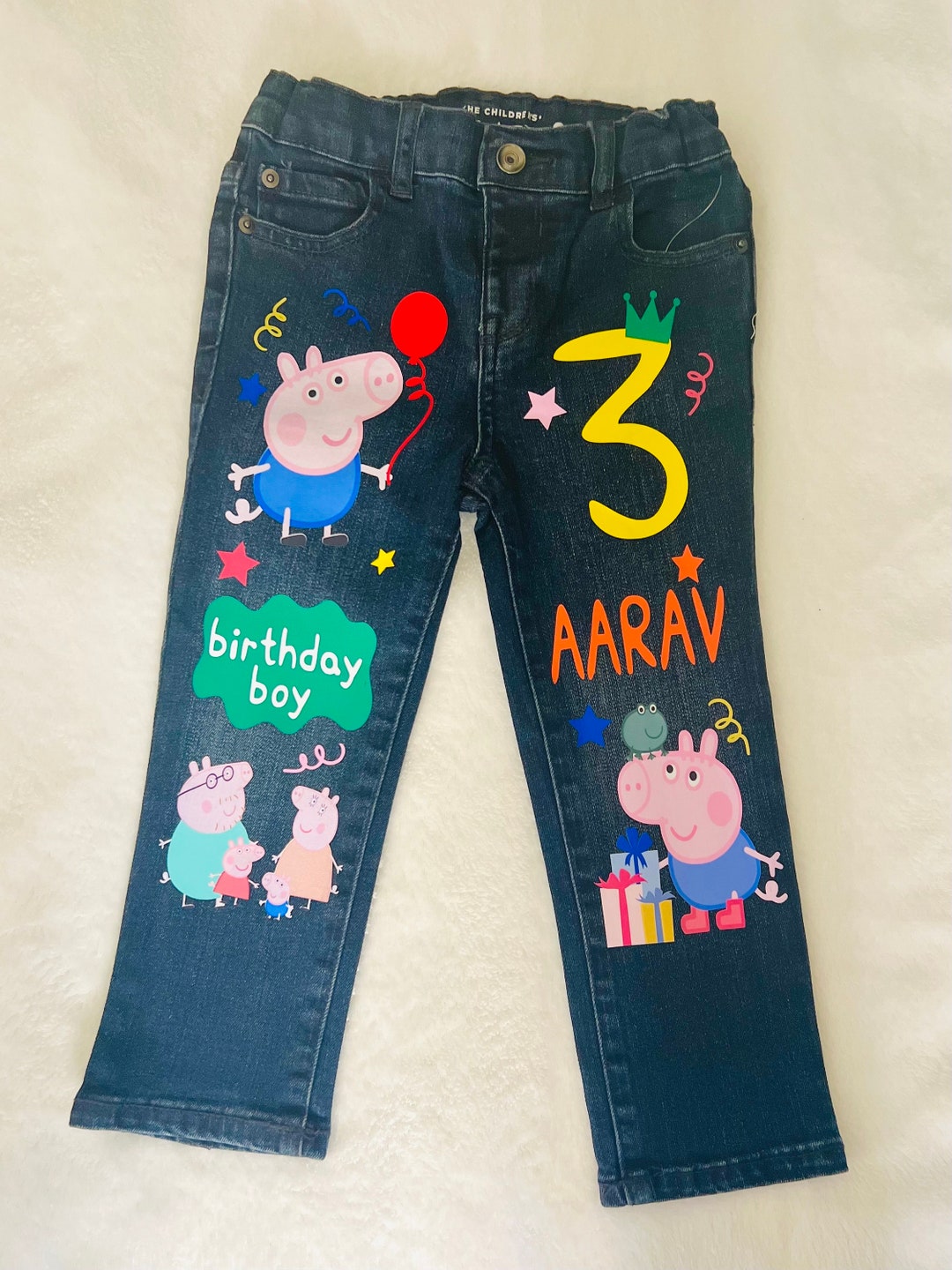 Birthday Boy | Toddler Birthday Pants | George Pig Pants | Boy Pants ...