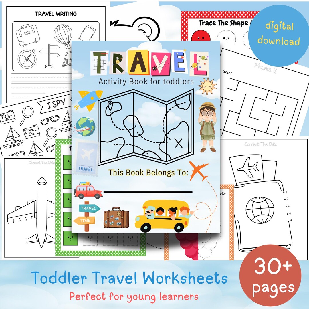 Toddlers Travel Printable, Summer Holiday Vacation Travel Journal ...