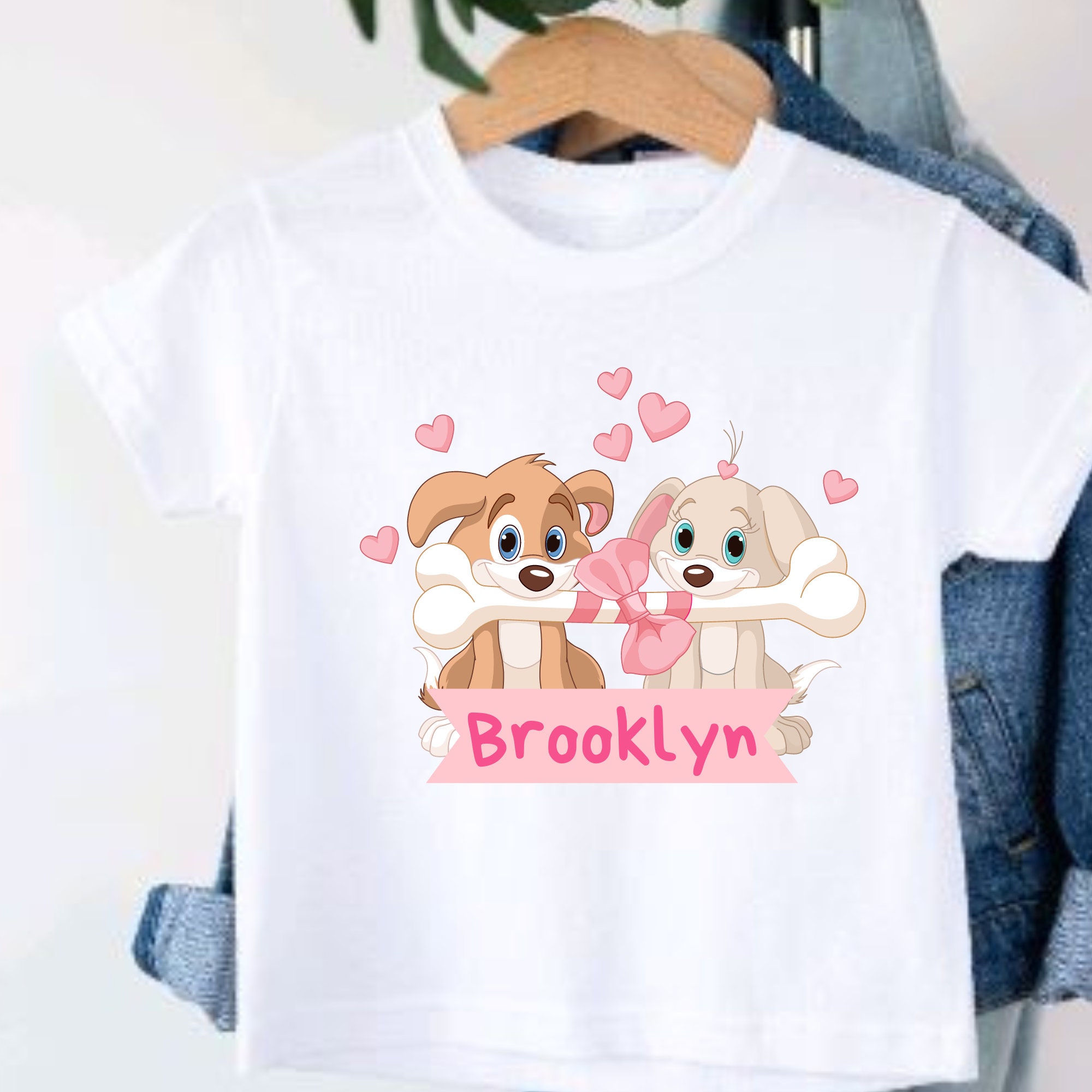 Cute Kids Clothes/ Girl Personalized Shirt/ Cute Puppy Shirt - Etsy