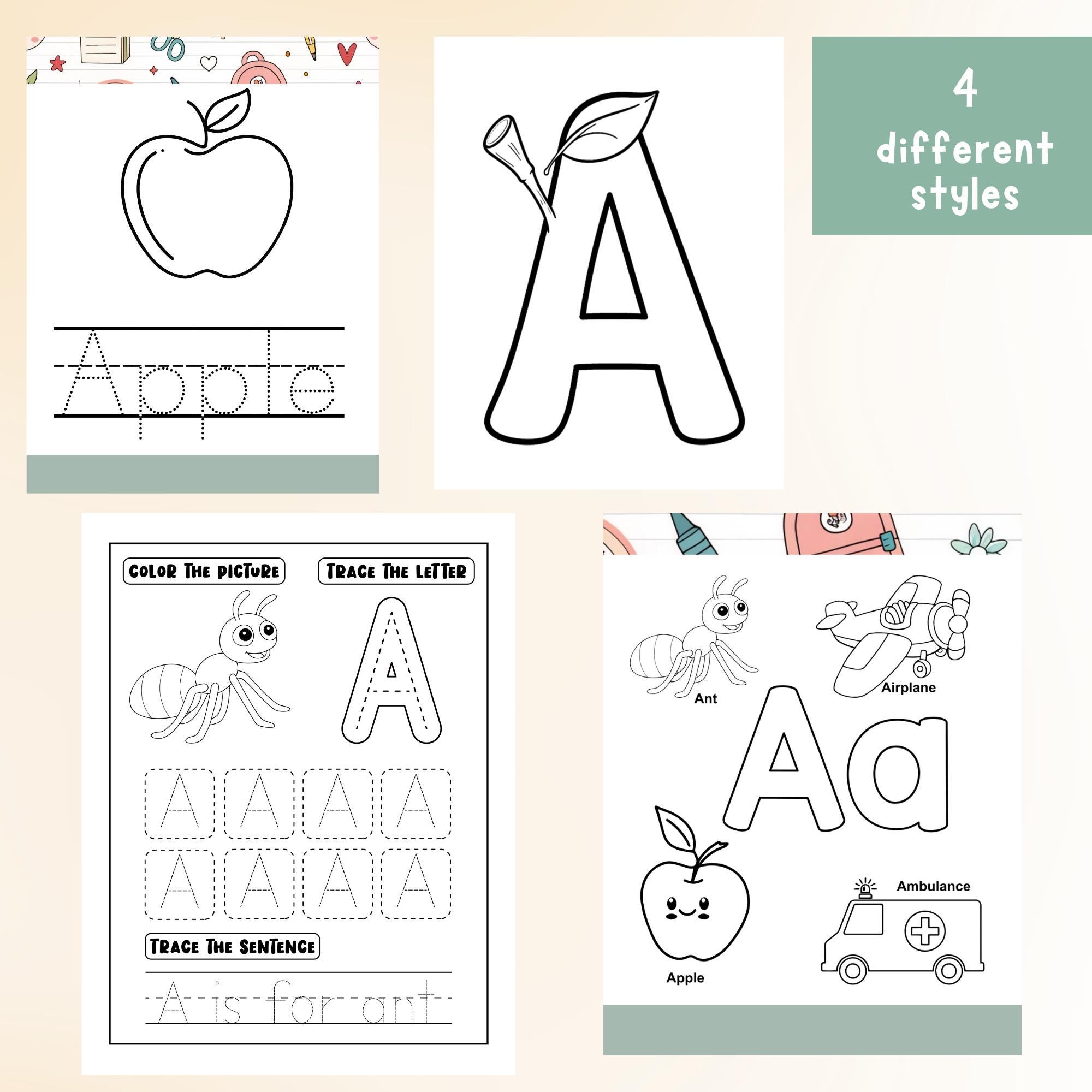 Preschool + Kindergarten Learning Bundle, Printable Activity Worksheets ...