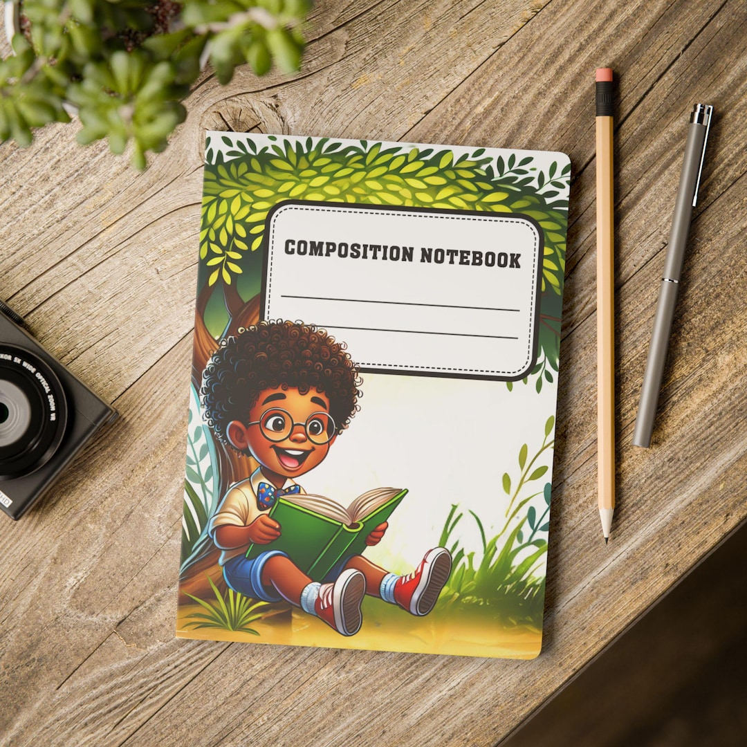 Back to School Notebooks, Black Art Composition Notebook, Black Kid ...