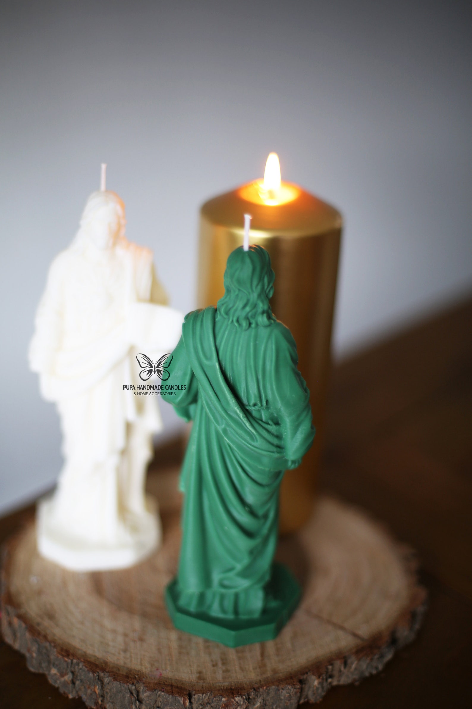 Religious Jesus Candle religious Statue Figurine Candle | Etsy UK