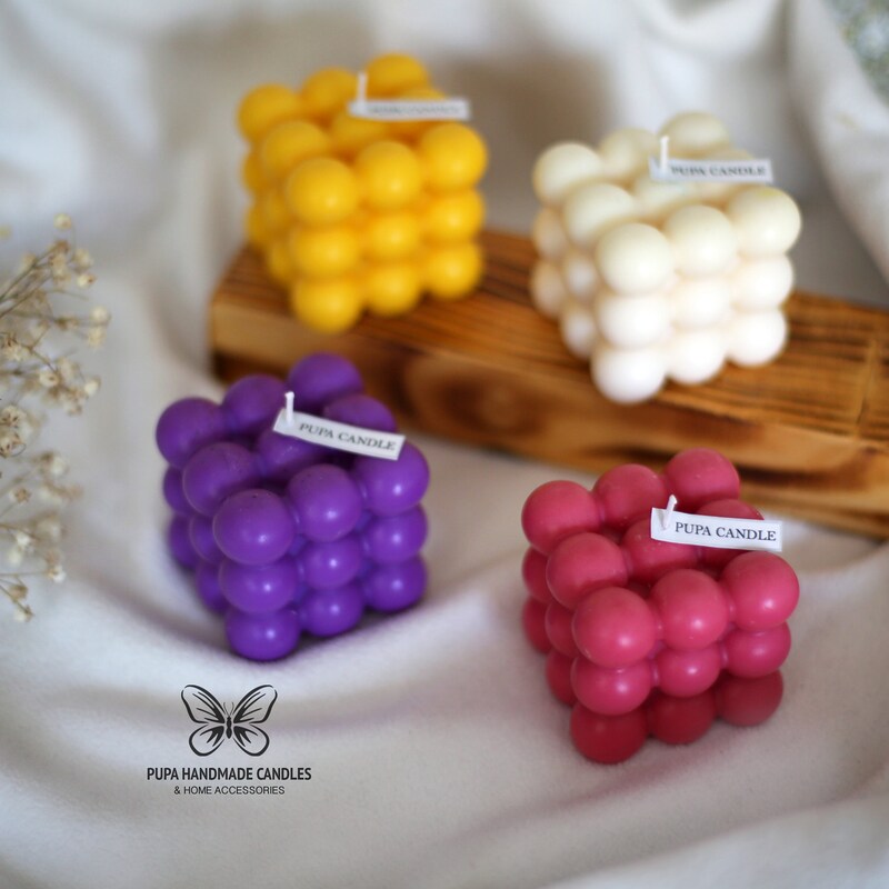 Rubik's Cube Candle - Etsy