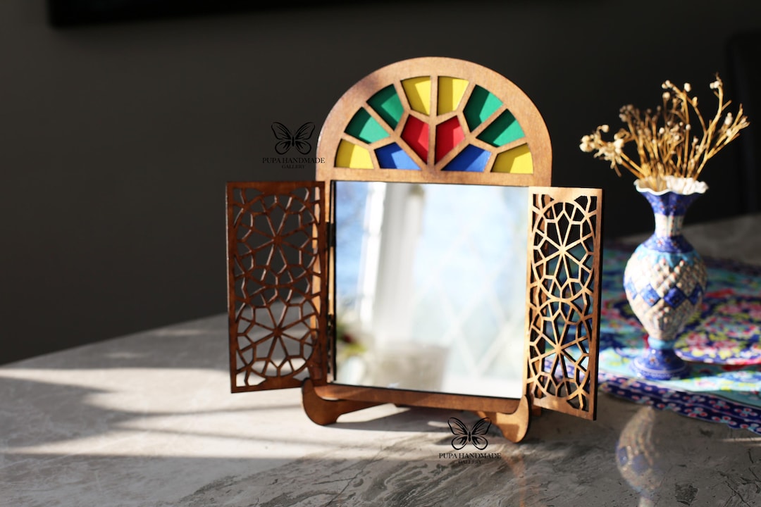 Handmade Persian Haft Sin Mirror, Persian New Year,persian Mirror, Haft ...