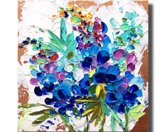 Bluebonnet Scene With a Girl Julian Onderdonk Hand-painted - Etsy