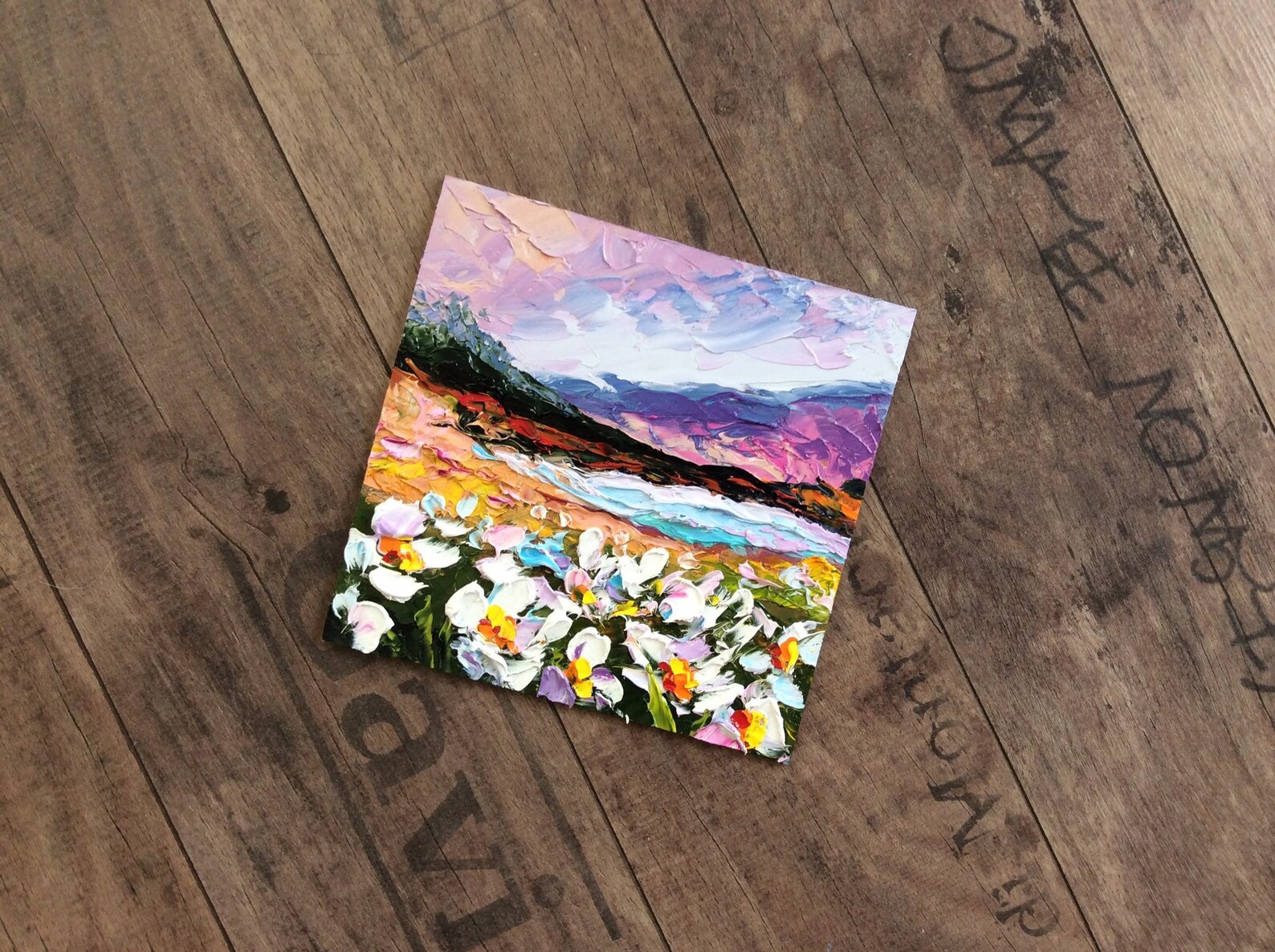Daisy Fields Colorado Rocky Mountains Sunset 6:6 Original - Etsy