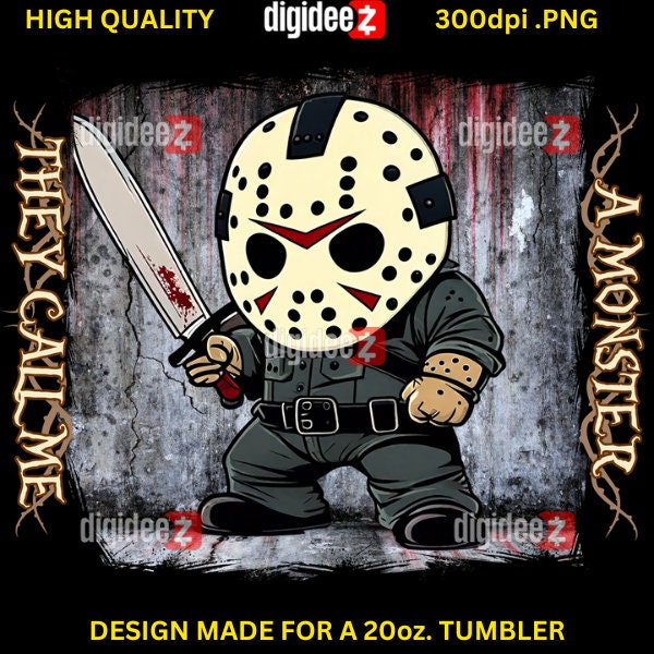 They Call Me A Monster Halloween Tumbler Wrap, Digital Download, 20 Oz ...