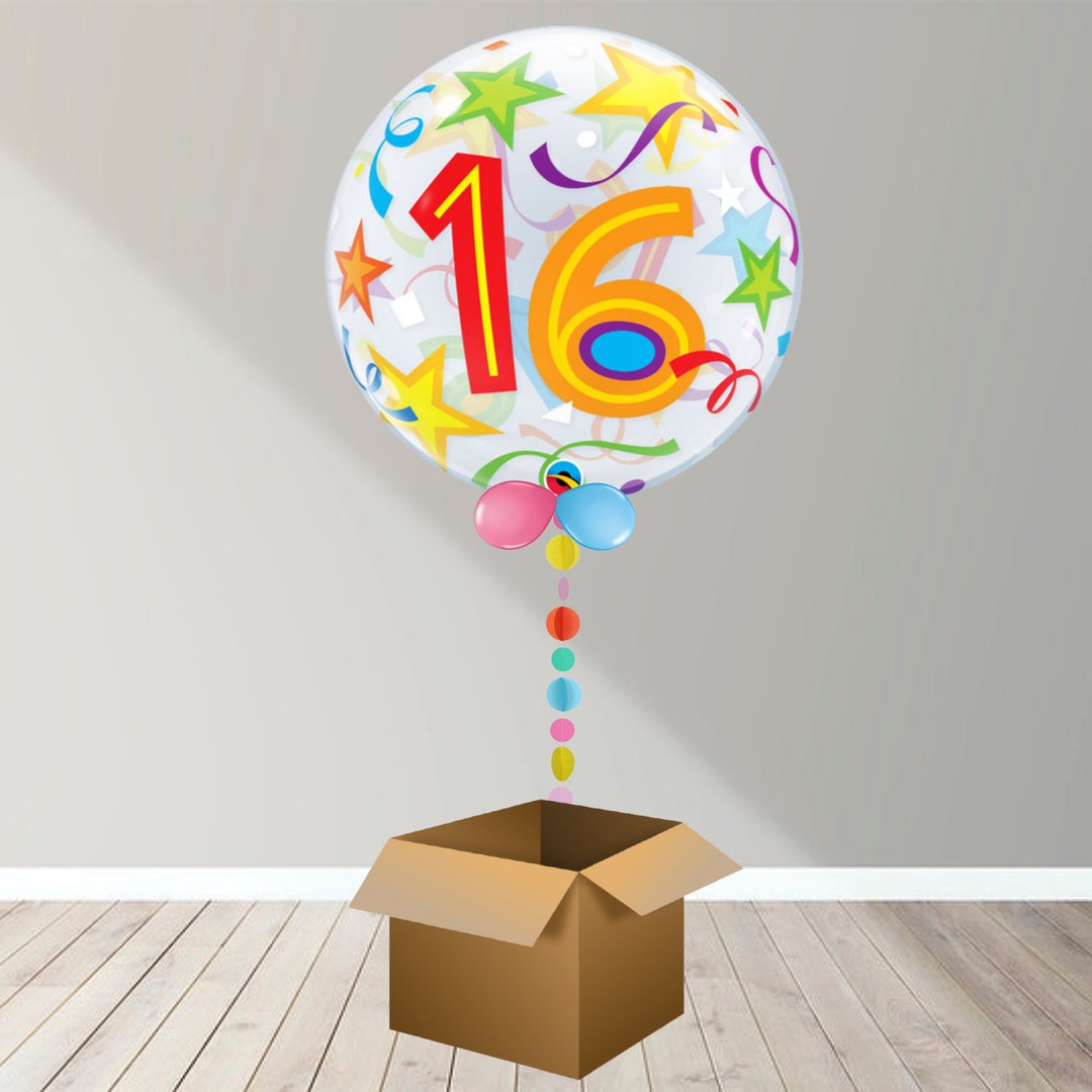 16th Birthday Balloon in A Box Delivered Straight to Your - Etsy UK