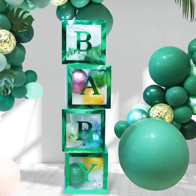 BABY Boxes for Baby Shower Decoration Green Baby Balloon - Etsy