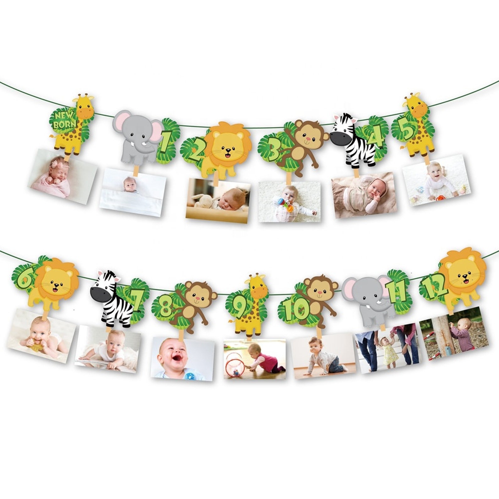 Jungle Theme Birthday Banner - Jungle Party Decorations - Safari ...