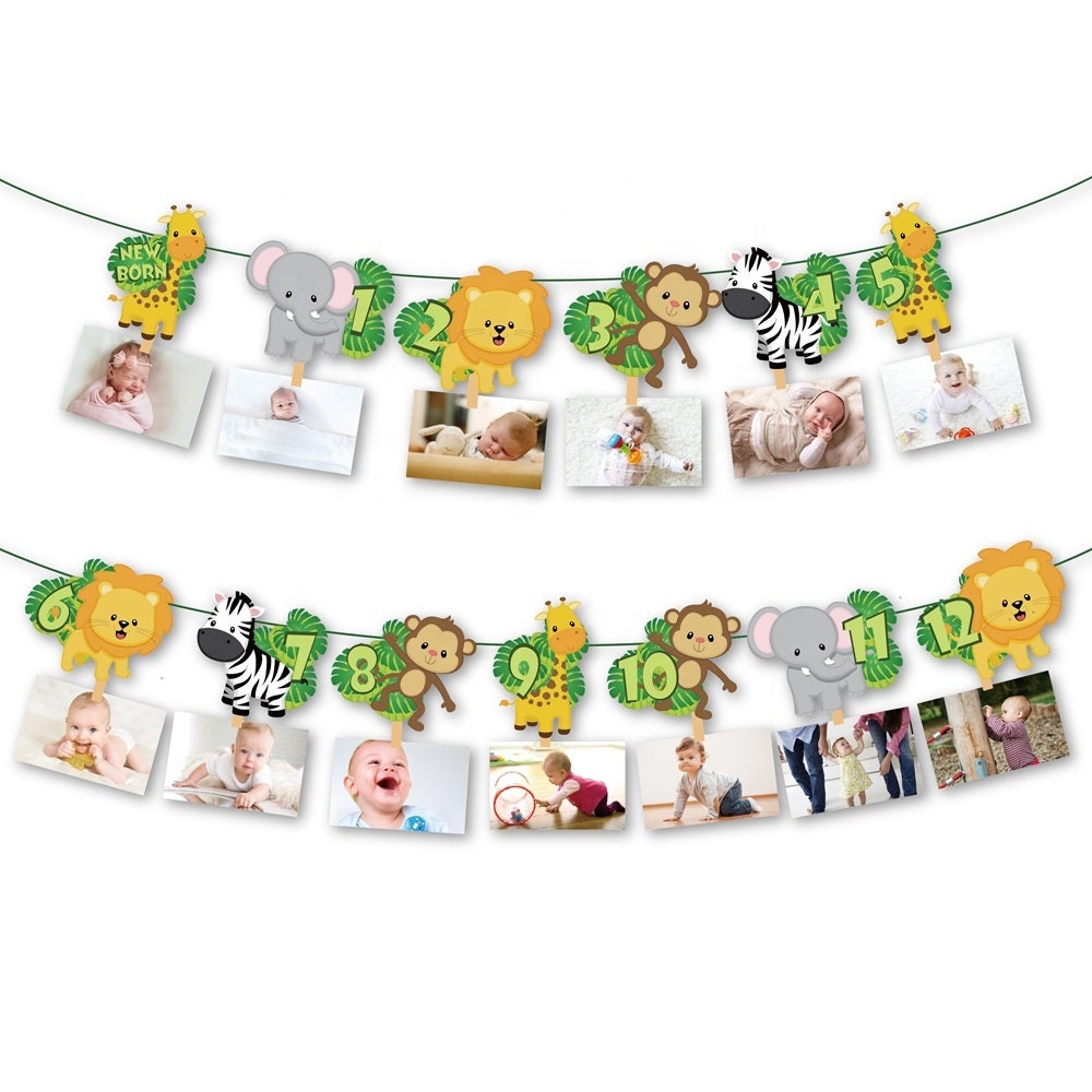 Jungle Theme Birthday Banner Jungle Party Decorations - Etsy UK