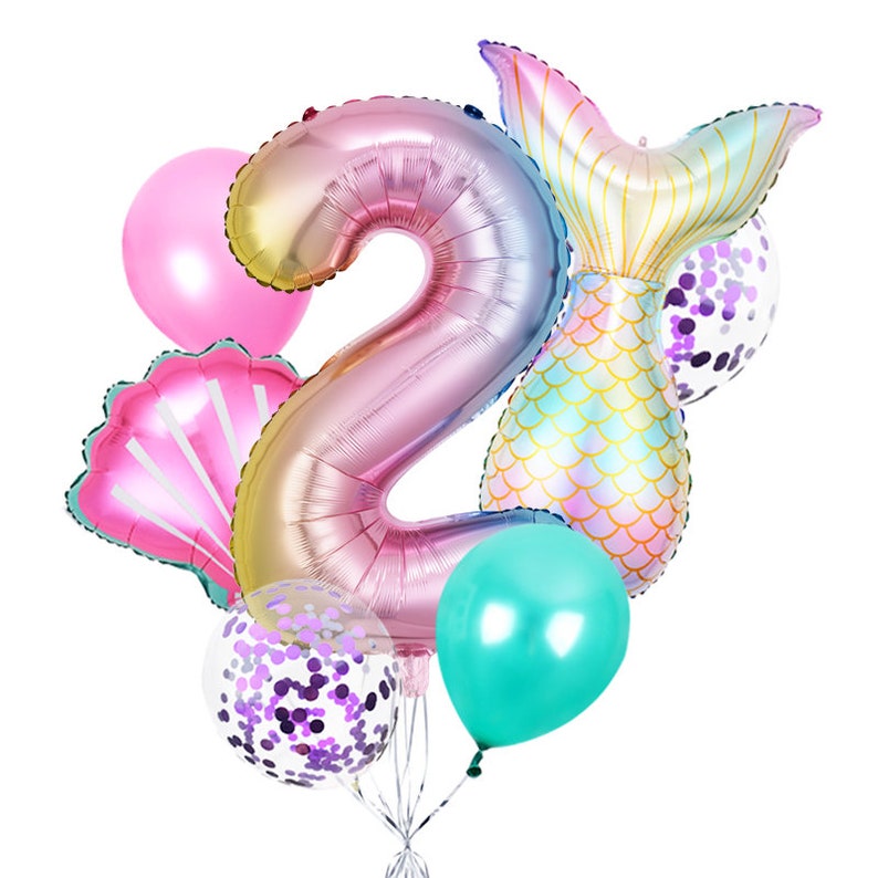 Mermaid Birthday Decorations Set, Pastel Mermaid Balloons Arch Kit ...