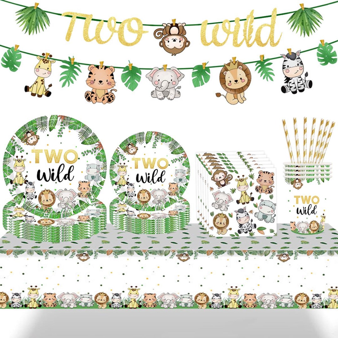 TWO Wild Birthday Decorations - TWO Wild Tableware - Born to Be Wild ...