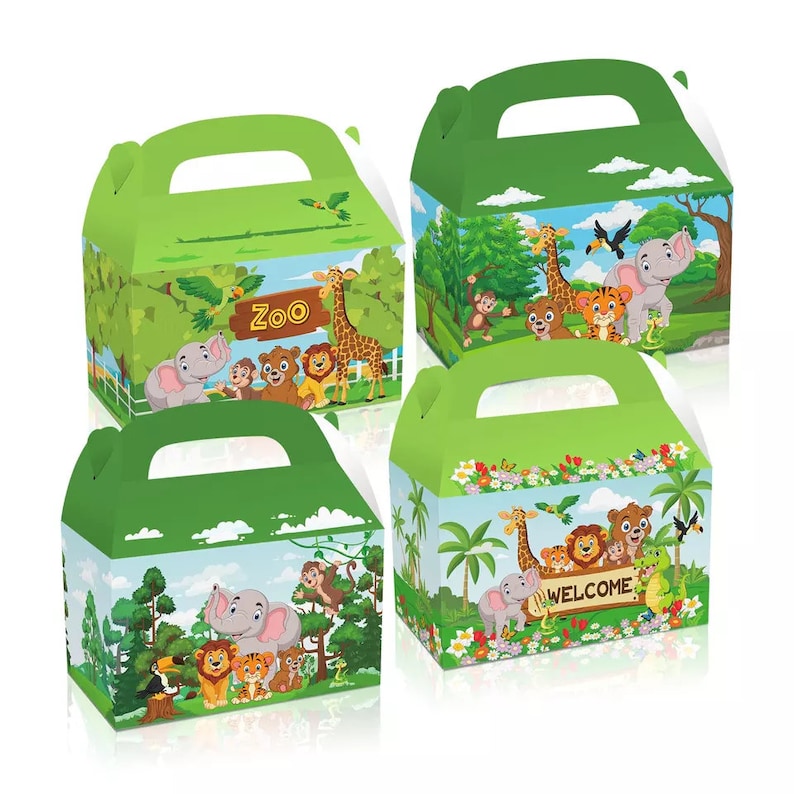 Wild Animals Jungle Safari Birthday Party Favour Boxes - Etsy Australia