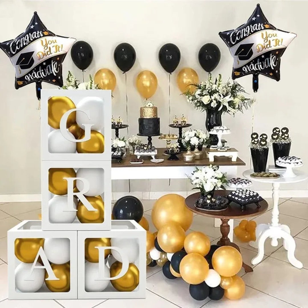 Graduation Balloon Boxes, Graduation Decorations, Graduation Party ...