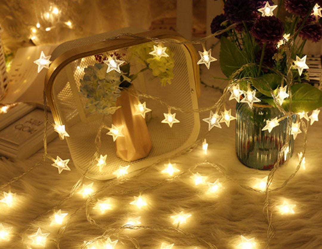 Battery Operated Star Fairy Lights, Star LED Lights, String Lights ...