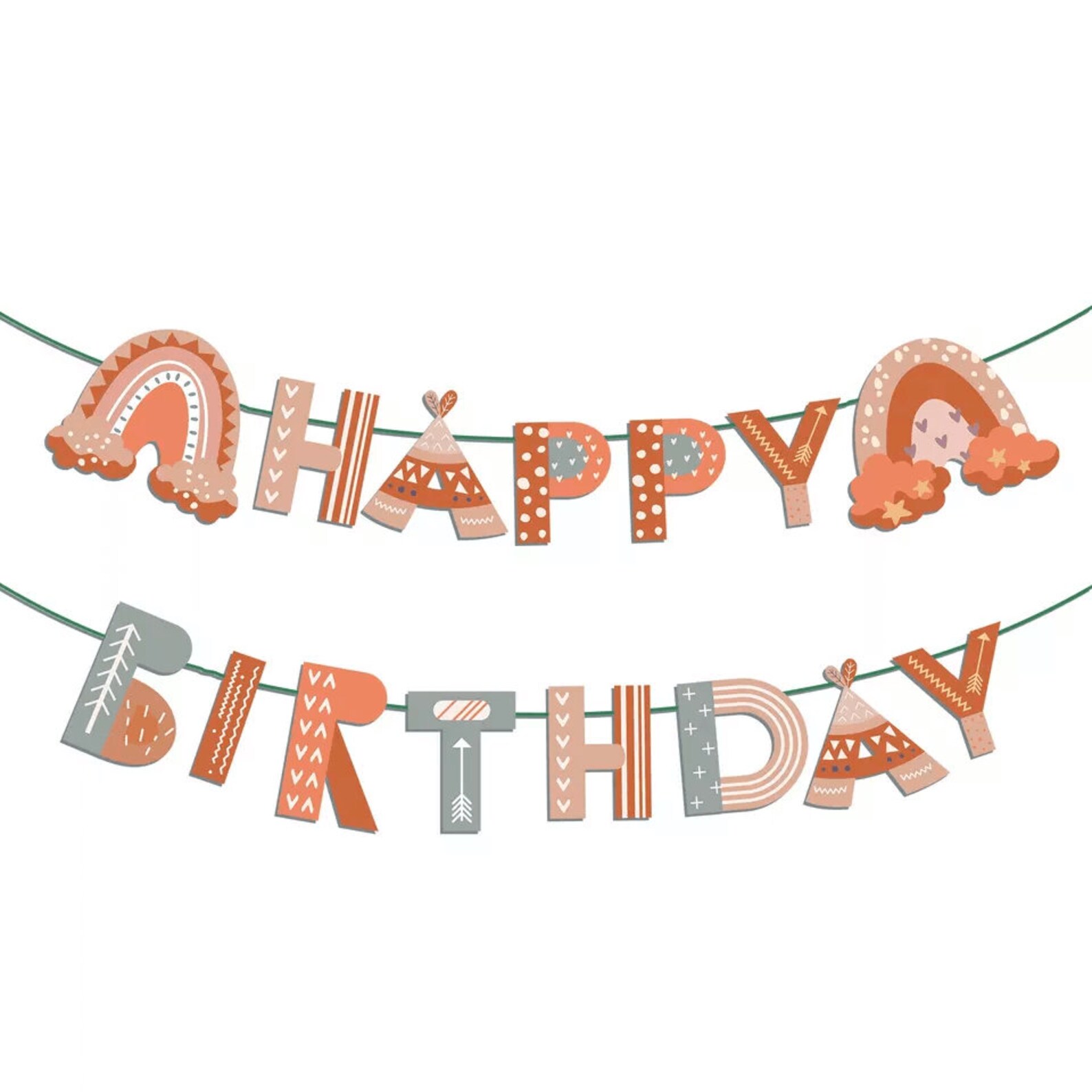 Boho Birthday Banner Boho Rainbow Birthday Banner Boho - Etsy UK