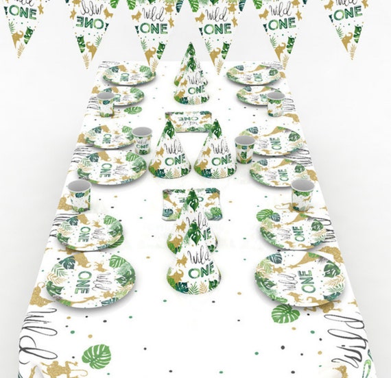 Wild ONE Birthday Decorations Wild ONE Tableware Jungle - Etsy