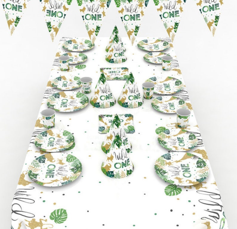 Wild ONE Birthday Decorations Wild ONE Tableware Jungle - Etsy