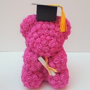 Graduation Gift Graduation Rose Bear for Her Graduation Rose Bear for ...