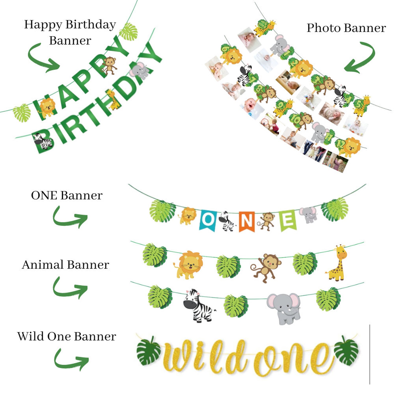 Wild ONE Birthday Decorations Wild ONE Tableware Jungle - Etsy