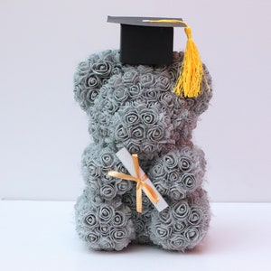 Graduation Gift Graduation Rose Bear for Her Graduation Rose Bear for ...