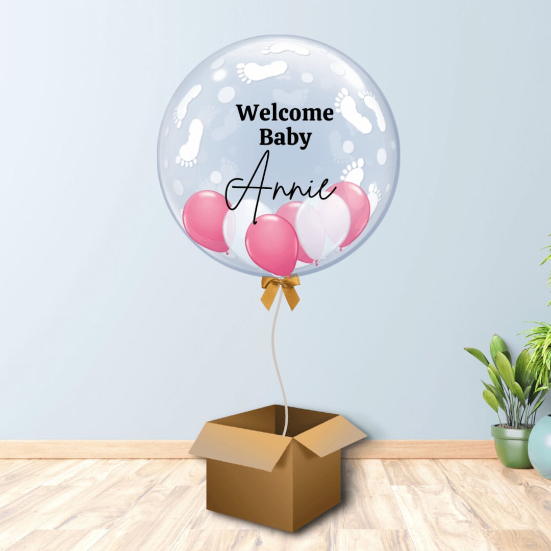 New Born Arrival Personalised Bubble Balloon Delivered With Next Day ...