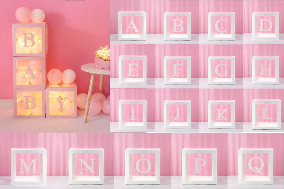 A-Z, 0-9 Balloon Boxes - One Balloon Boxes - Two Balloon Boxes - Love ...