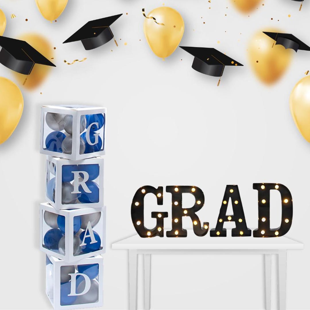 Graduation Balloon Boxes, Graduation Decorations, Graduation Party ...