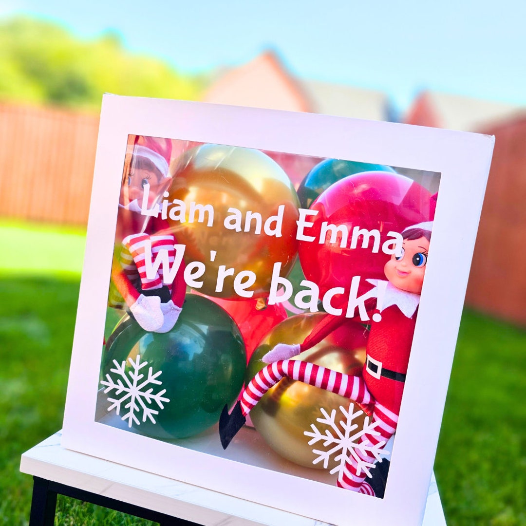 Personalised Elf Arrival Kit Elf Arrival Balloon Box Elf - Etsy