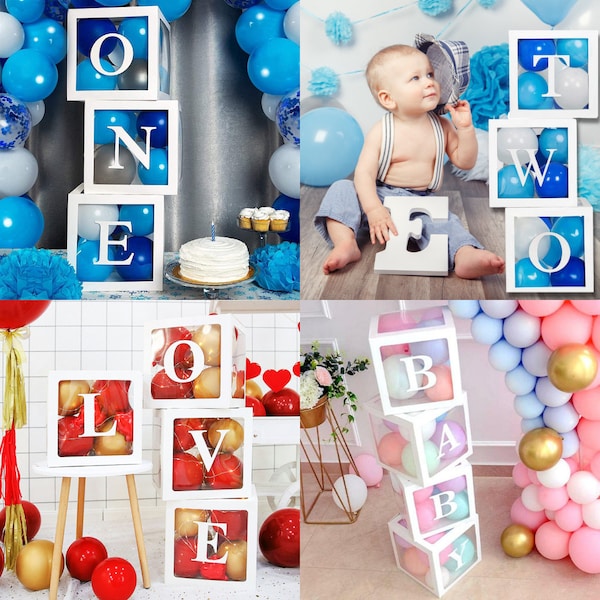 Balloon Boxes With Letters - Etsy