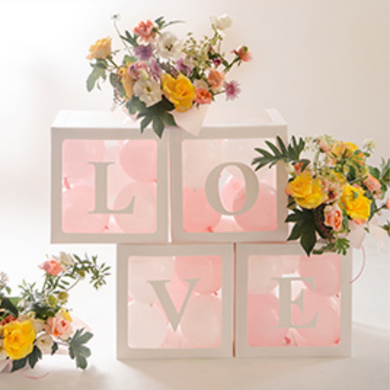 Balloon Boxes With LOVE Letters - Decoration for Anniversary, Proposal ...