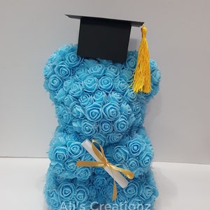 Graduation Gift Graduation Rose Bear for Her Graduation Rose Bear for ...