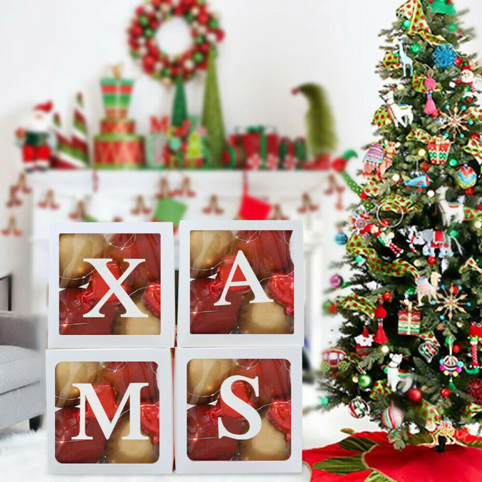 Christmas Decoration Balloon Boxes With Balloons - Perfect for ...