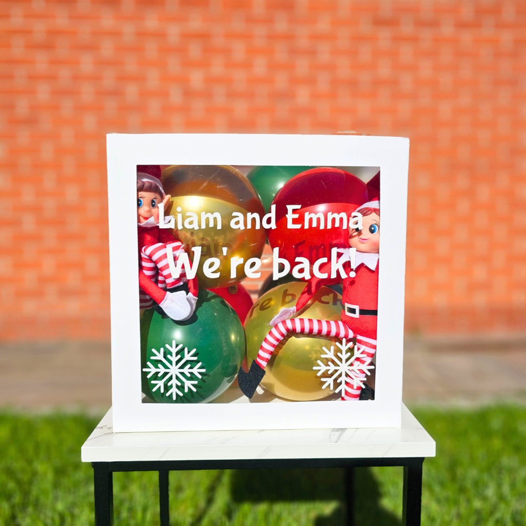 Elf Balloon Box Elf Arrival Box Elf in a Balloon Box - Etsy