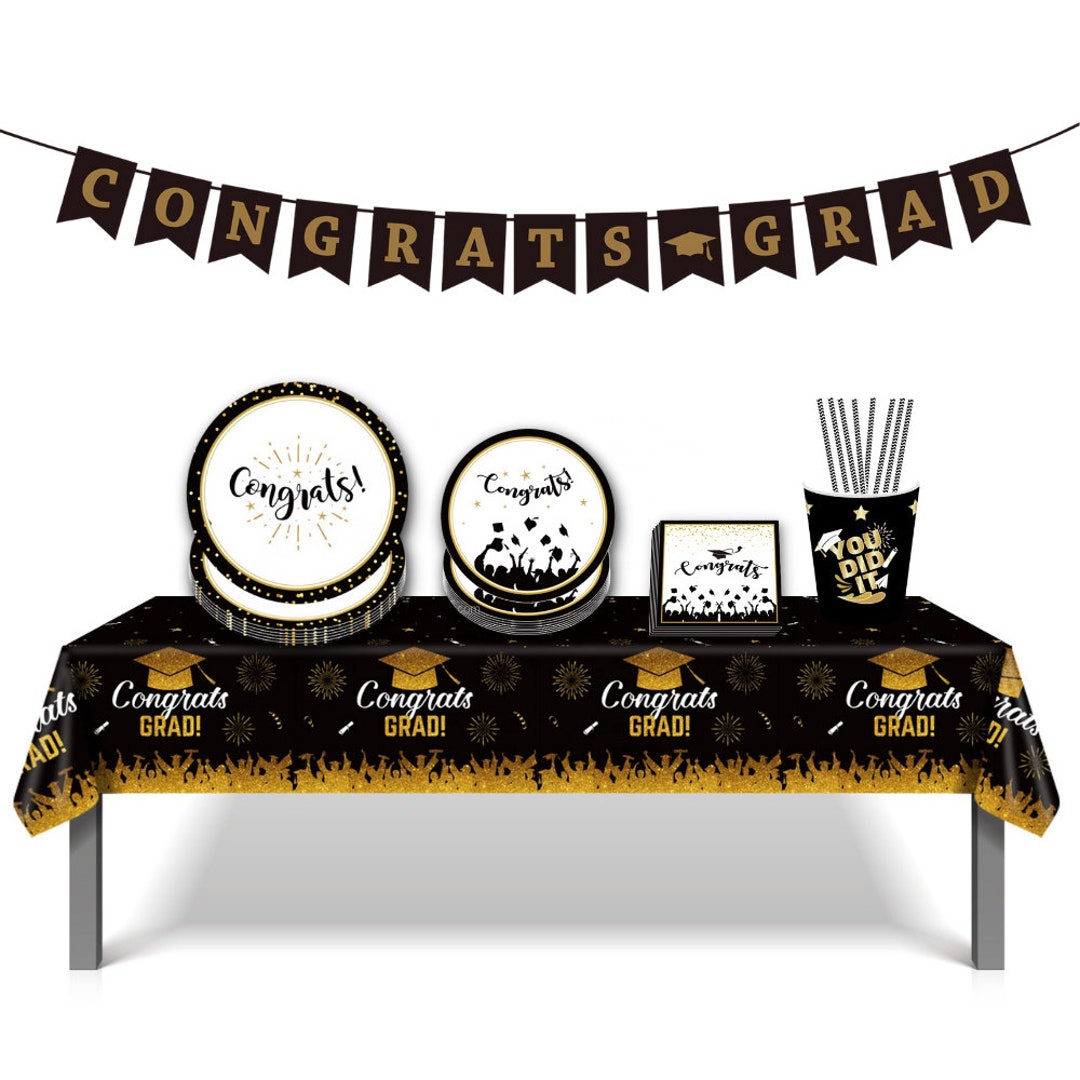 Graduation Party Decorations, Graduation Tableware, Graduation Banner ...