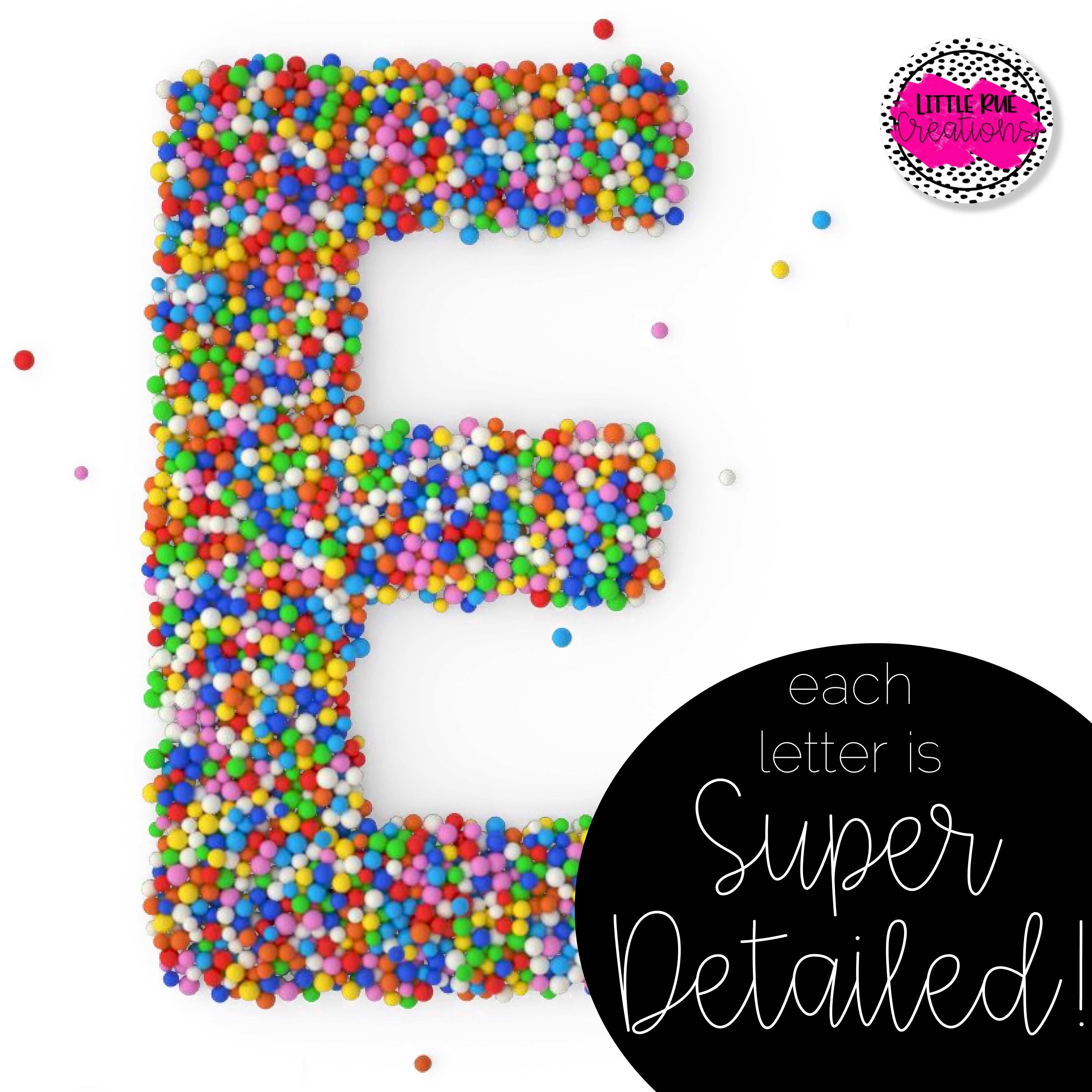 Colorful Alphabet Chart Sprinkle Abcs Bright Abcs for - Etsy