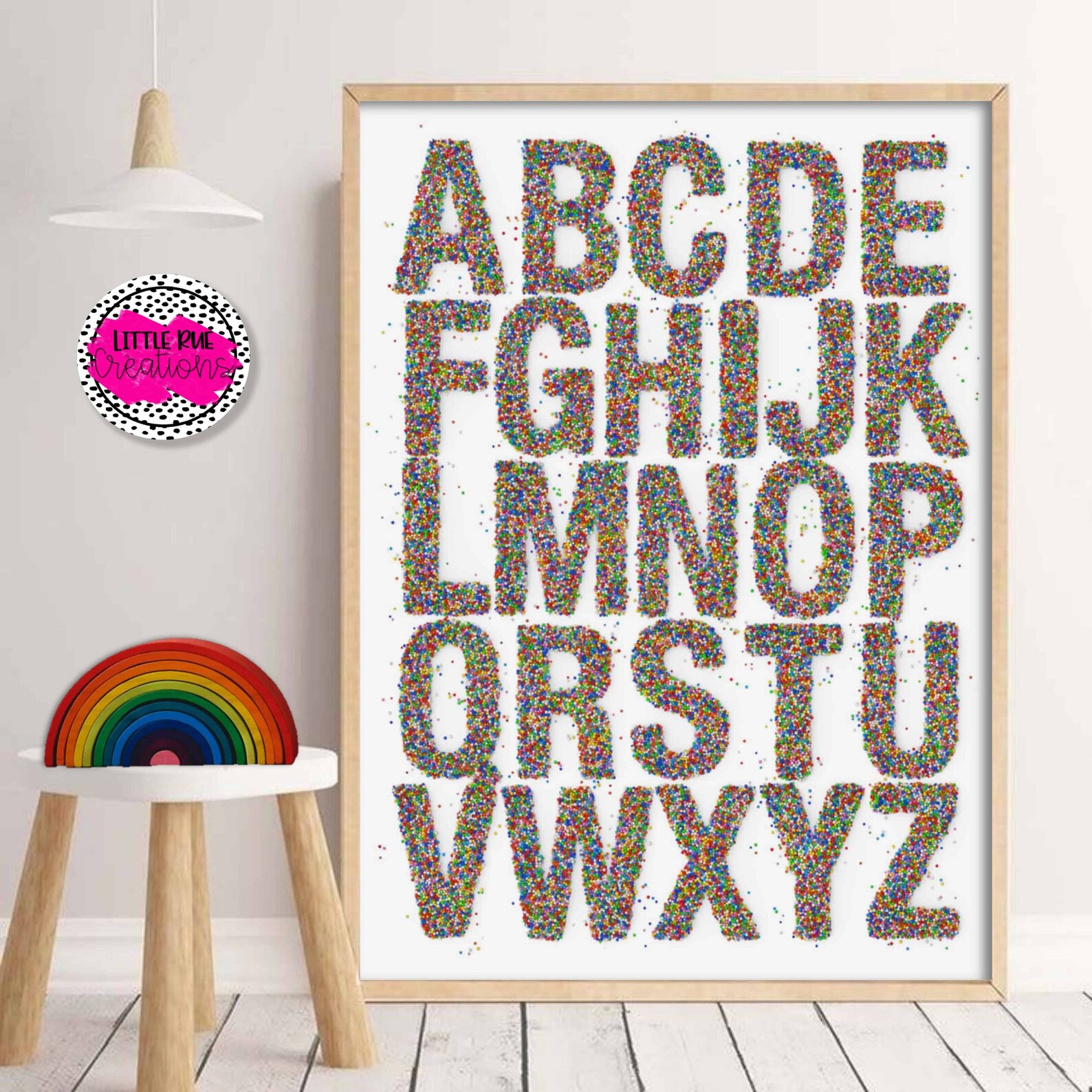 Colorful Alphabet Chart Sprinkle Abcs Bright Abcs for - Etsy