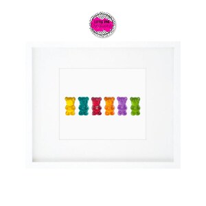 Gummy Bear Kids Print, Rainbow Artwork for Nursery, Bright Playroom ...