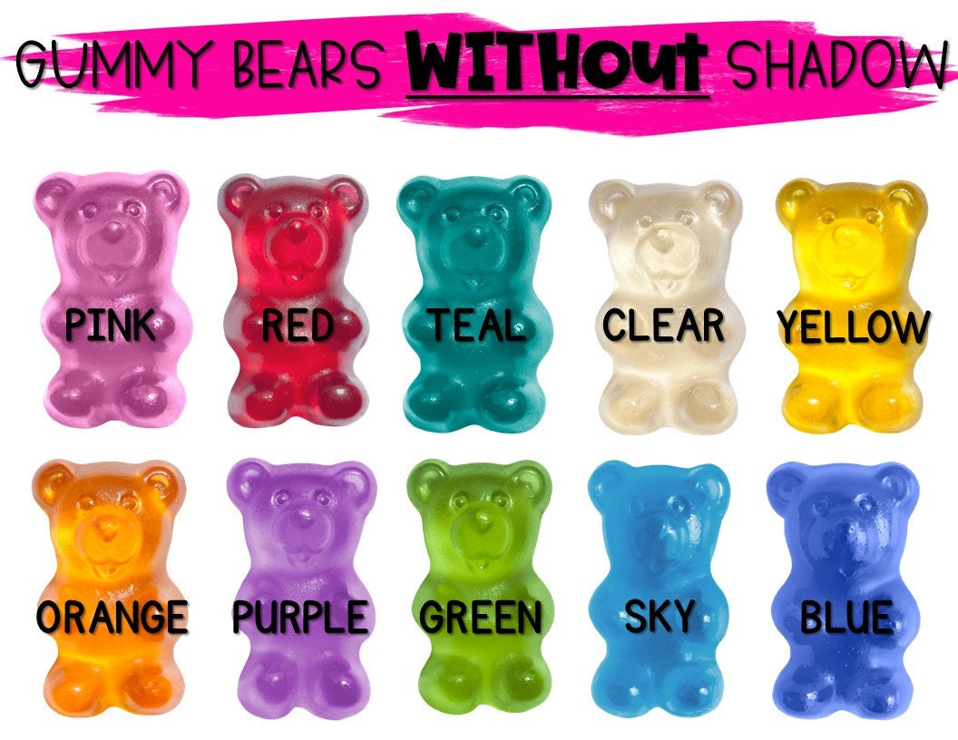 Gummy Bear Digital Printable Colorful Wall Art Bright and - Etsy