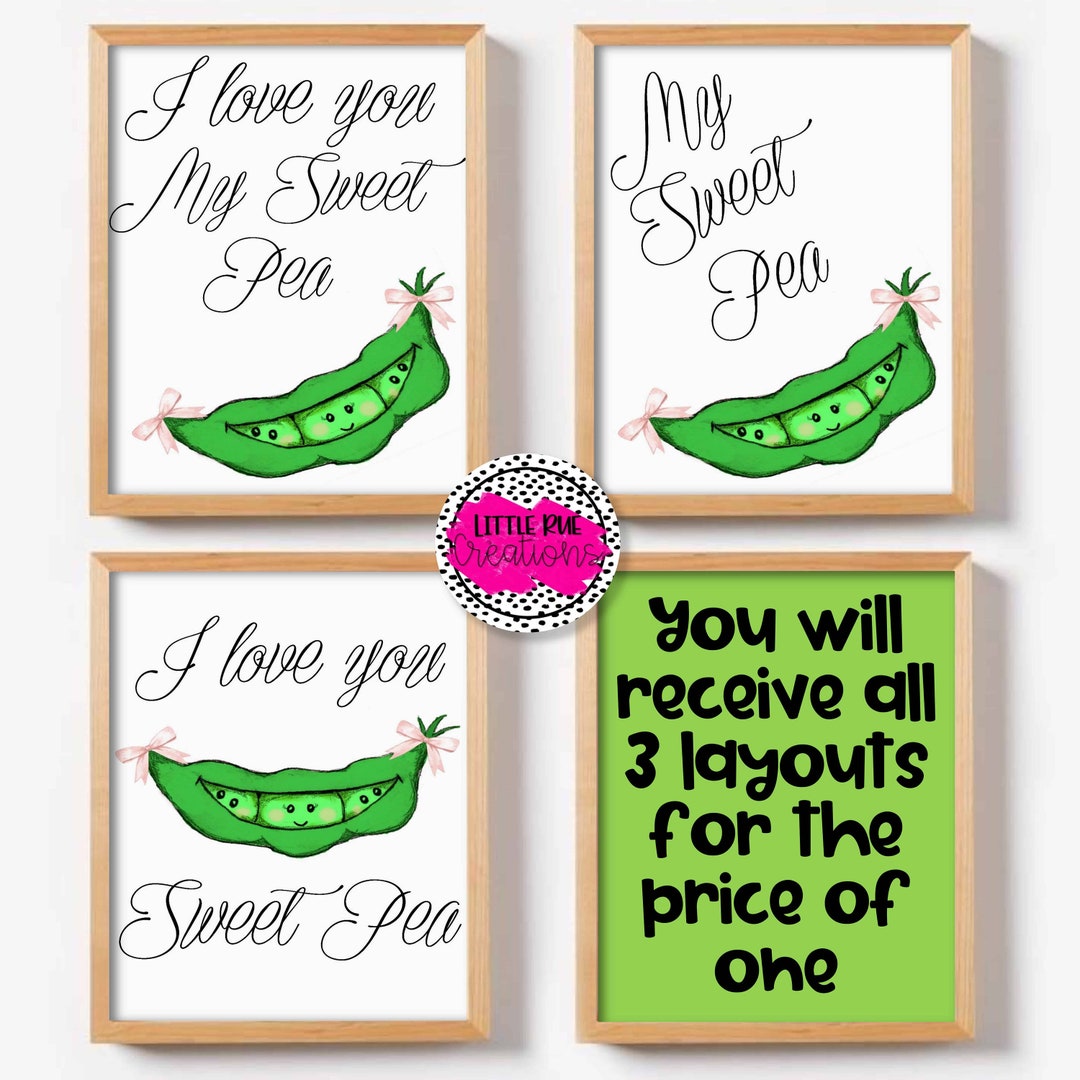 Sweet Nursery Print, Sweet Pea Baby Nursery, My Sweet Pea, Cute Girl ...