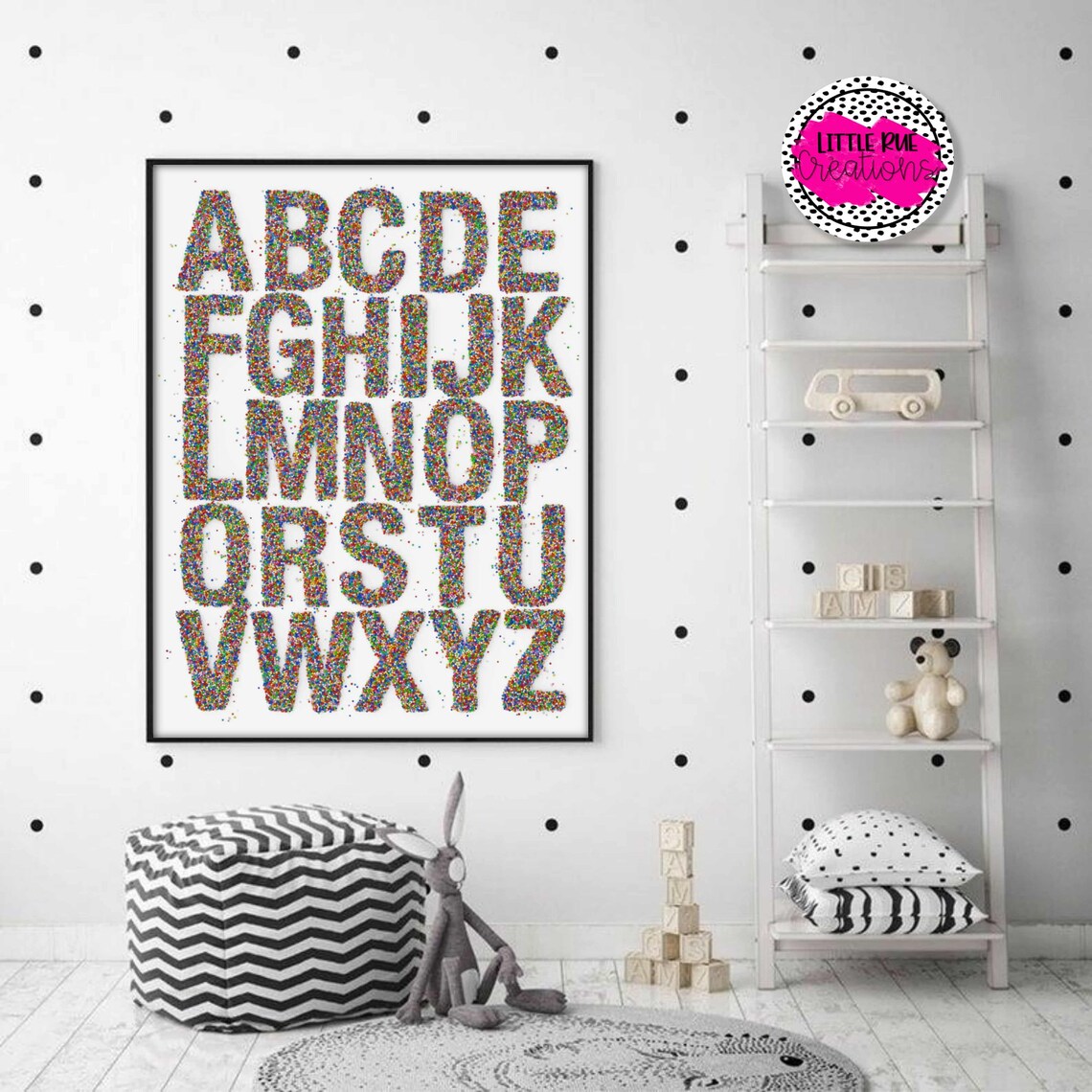 Colorful Alphabet Chart Sprinkle Abcs Bright Abcs for - Etsy