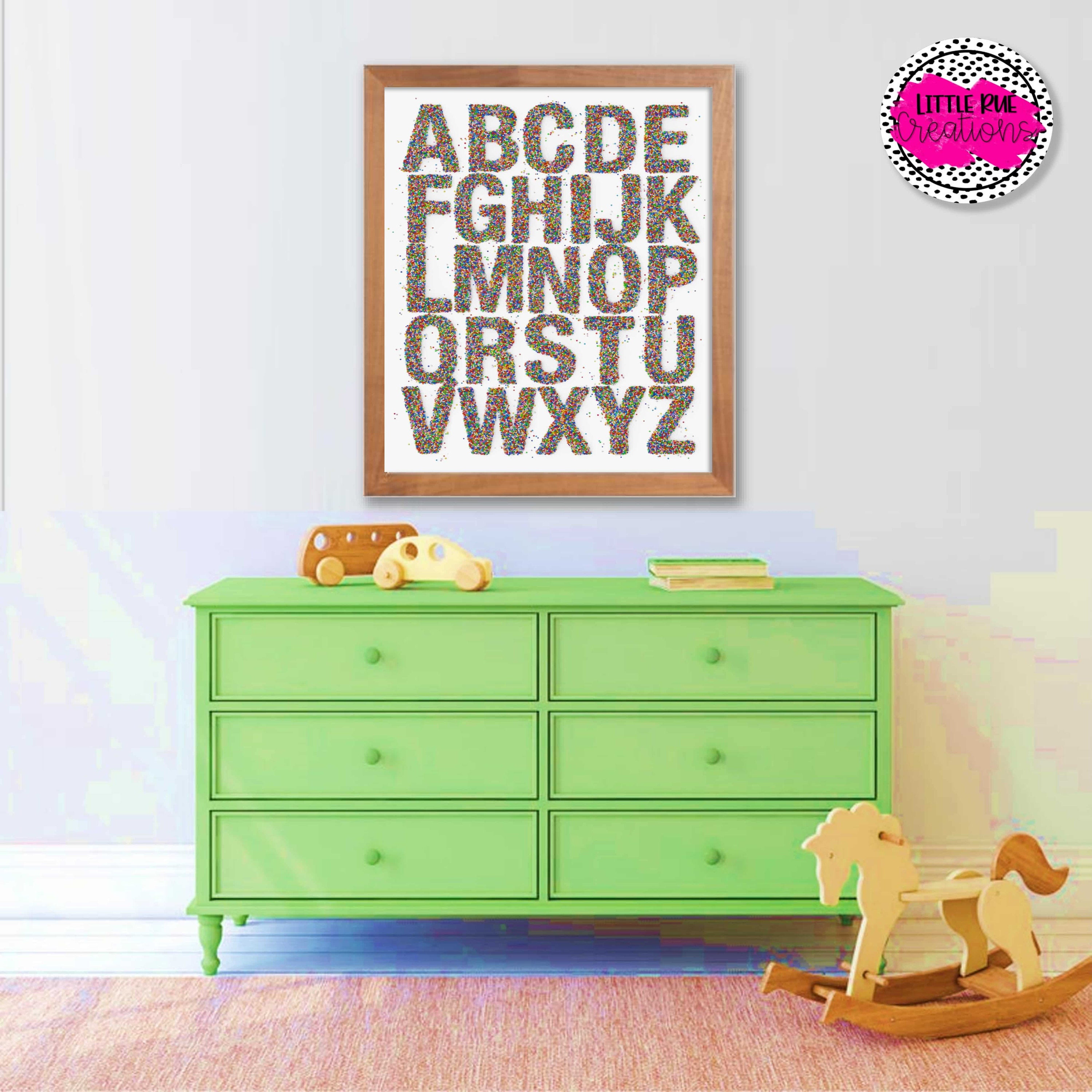 Colorful Alphabet Chart Sprinkle Abcs Bright Abcs for - Etsy