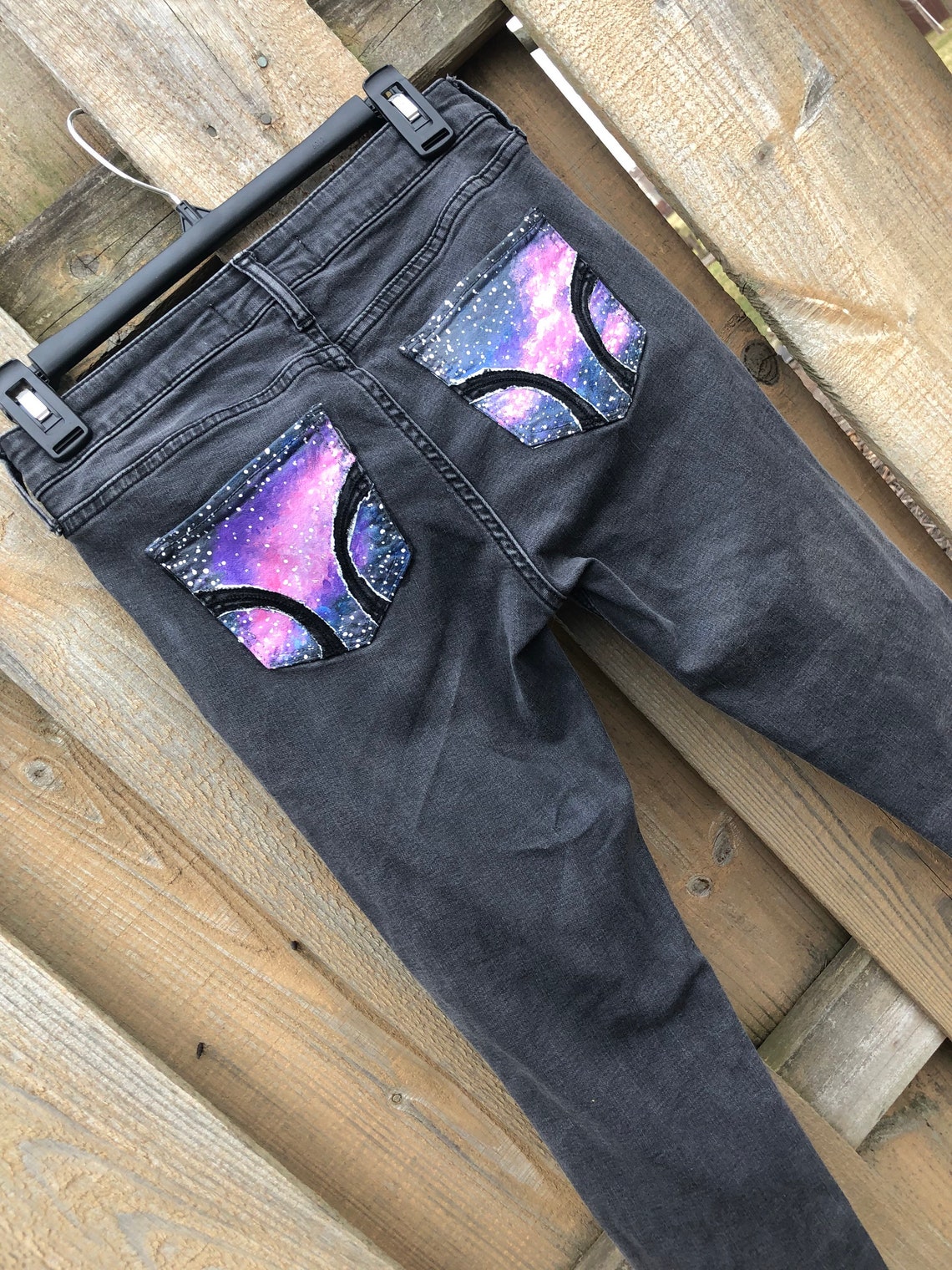 Galaxy Painted Jeans - Etsy