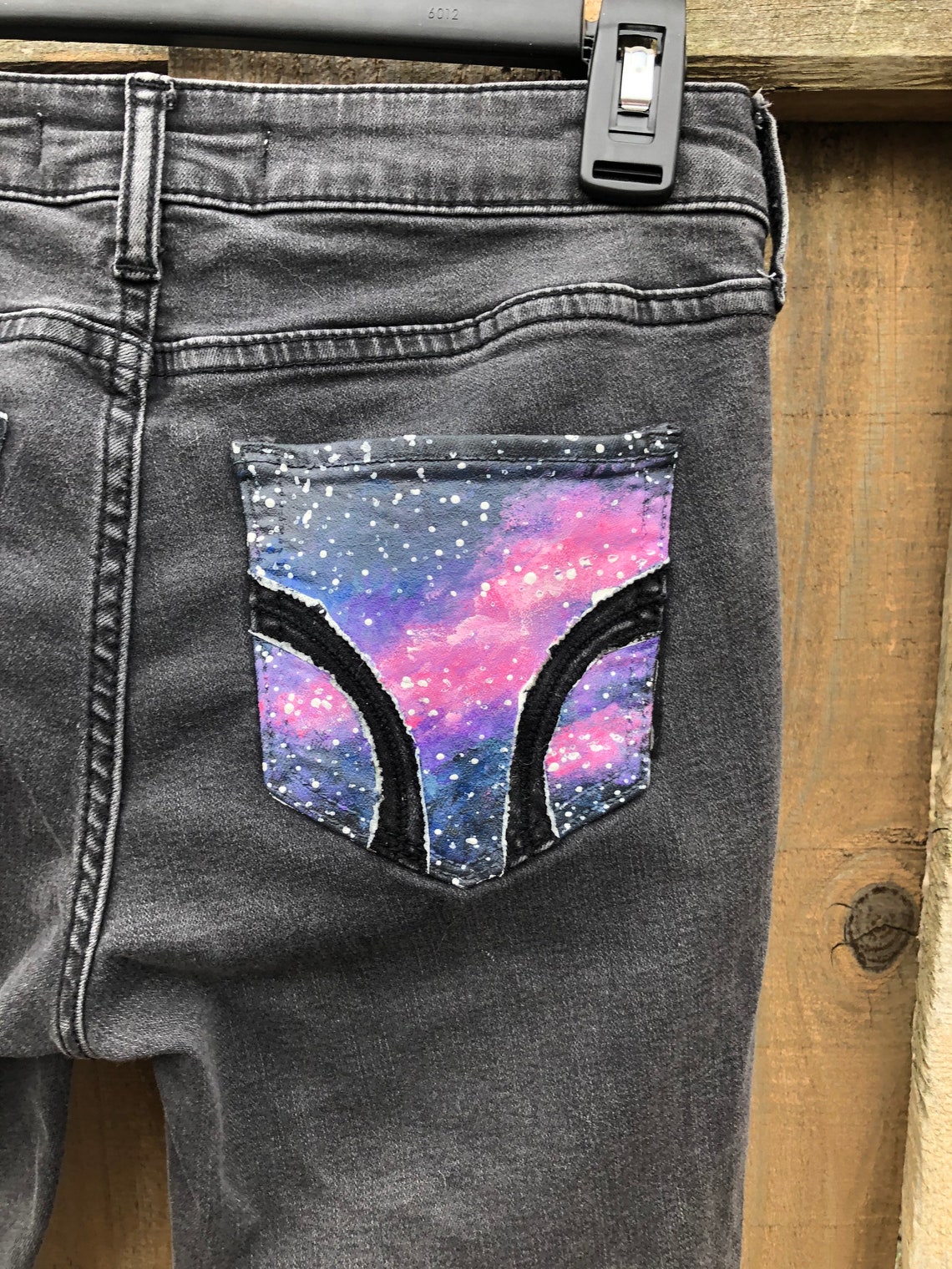 Galaxy Painted Jeans | Etsy