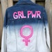 Girl Power Hand-painted Denim Jacket - Etsy